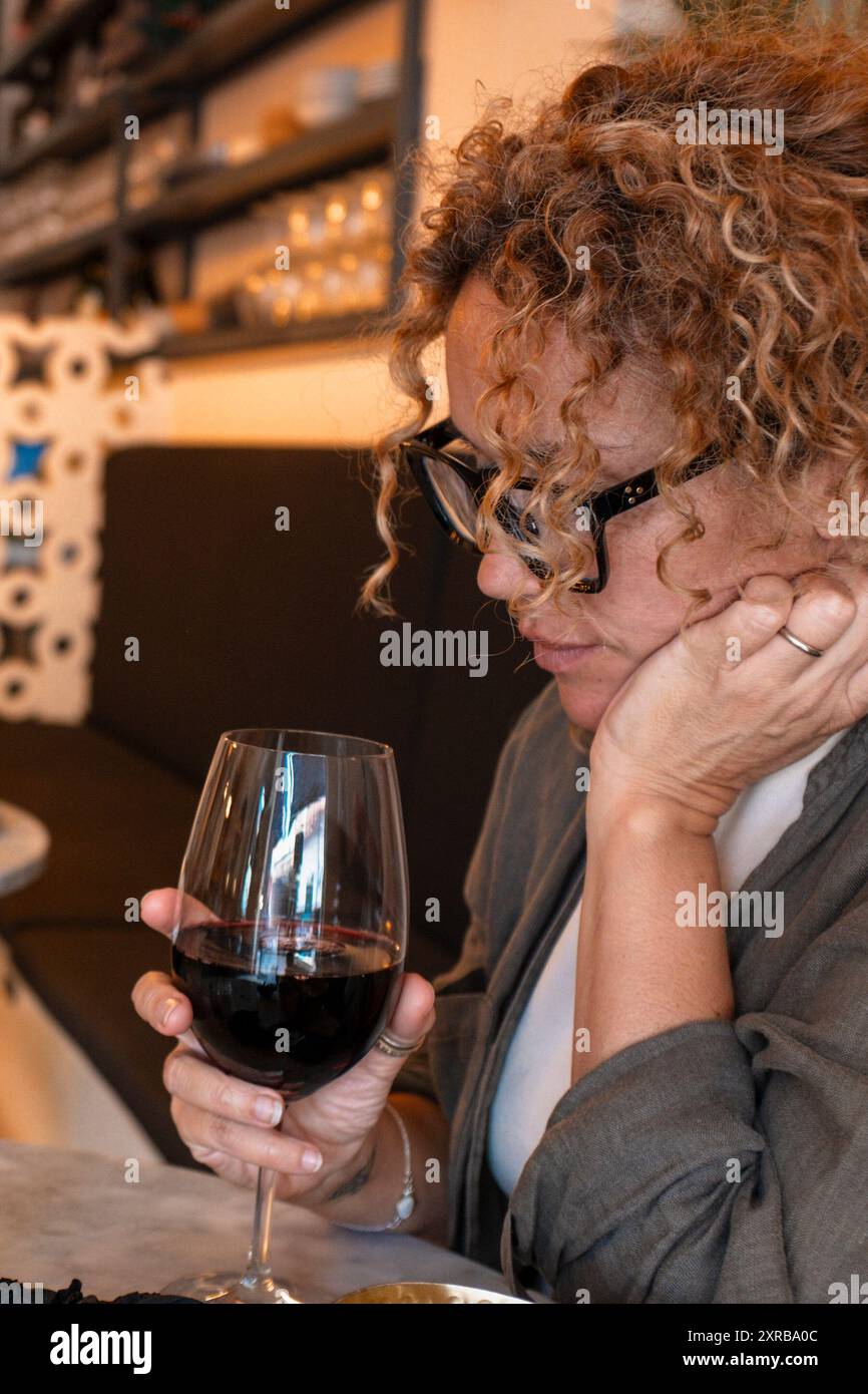 alcoholism, alcohol addiction and people concept - drunk woman or ...