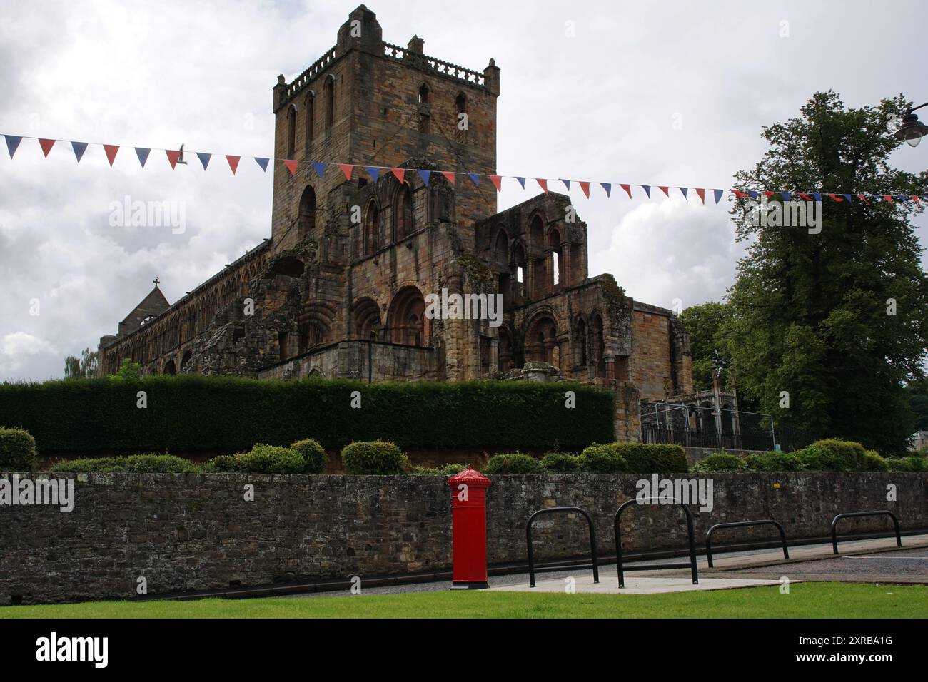 Jedburgh Abbey in the Scottish Borders, a ruined Augustinian abbey ...