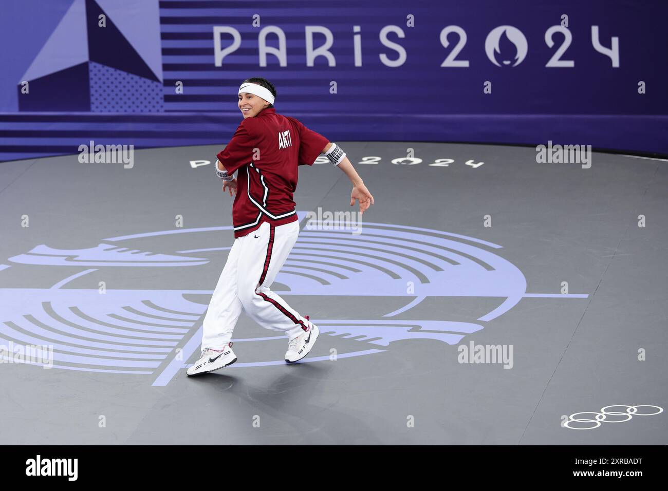 PARIS, FRANCE. 9th Aug, 2024. B-Girl Anti of Team Italy competes during ...