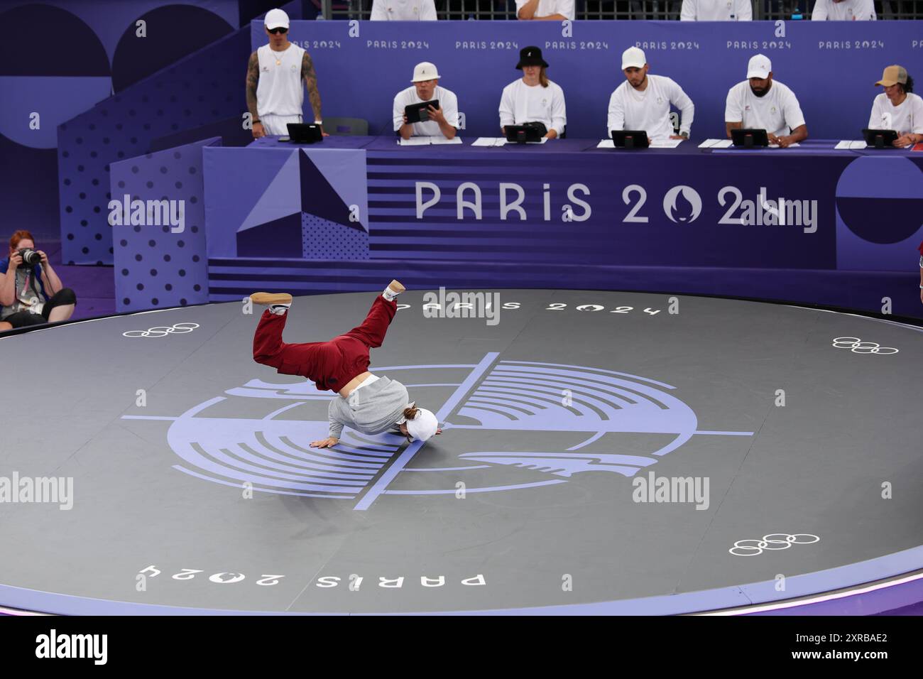 PARIS, FRANCE. 9th Aug, 2024. B-Girl Ami of Team Japan competes during ...