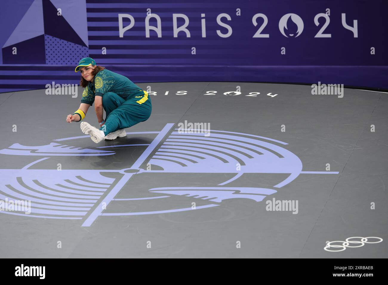 PARIS, FRANCE. 9th Aug, 2024. B-Girl Raygun of Team Australia competes ...