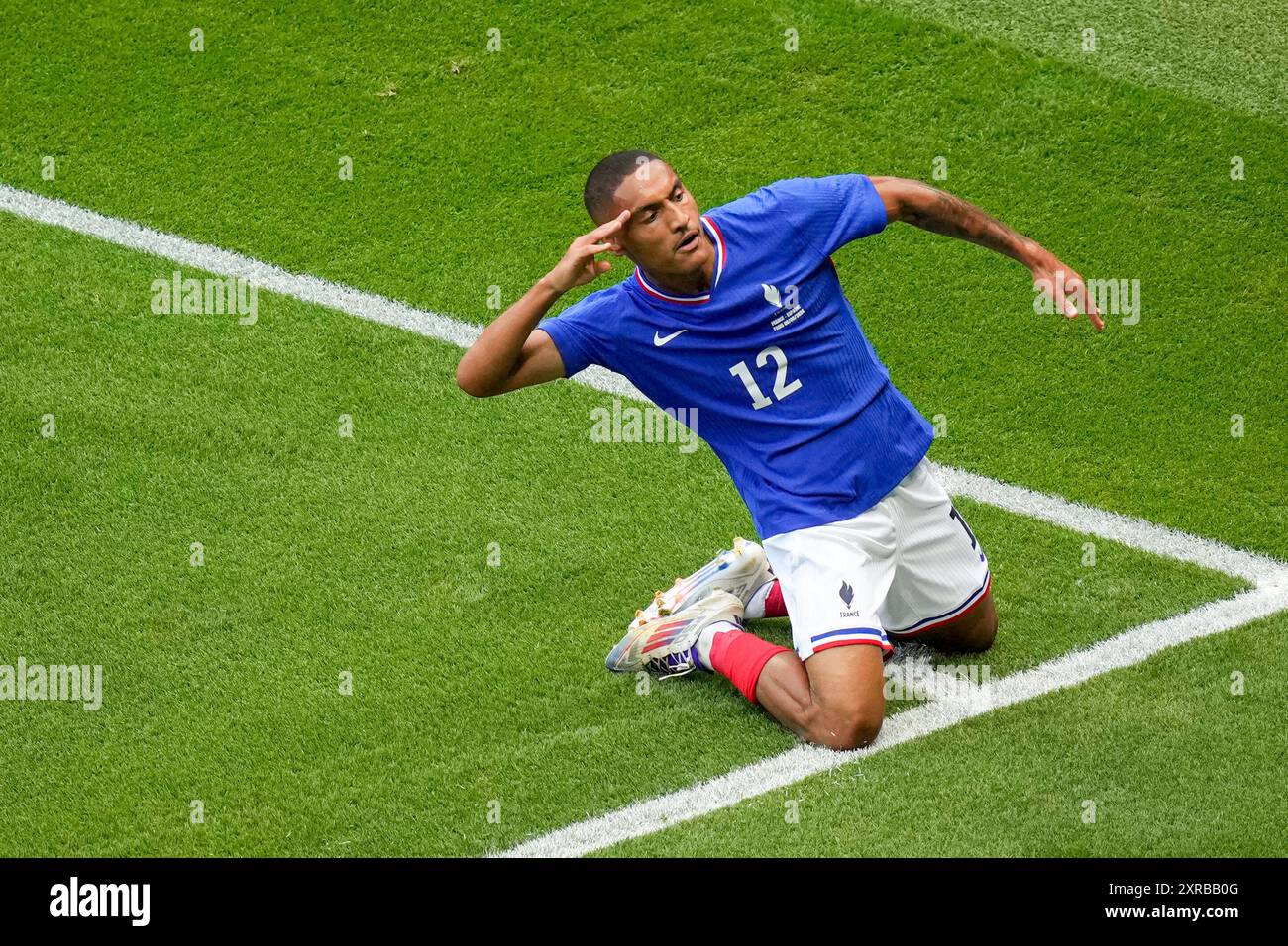 France's Enzo Millot celebrates after scoring his side's first goal ...