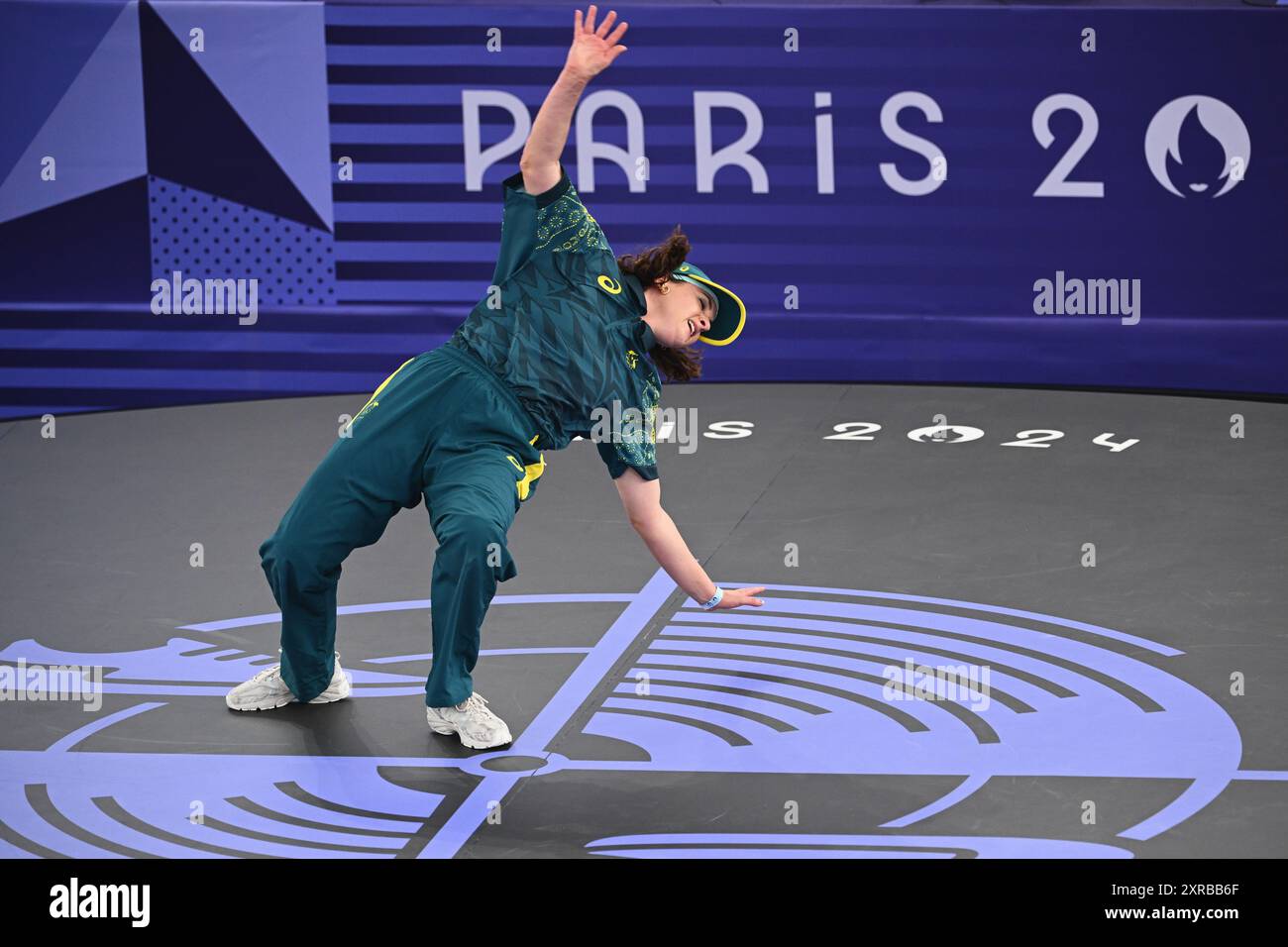 Paris, France. 09th Aug, 2024. Australian breaker Rachael Gunn, also ...