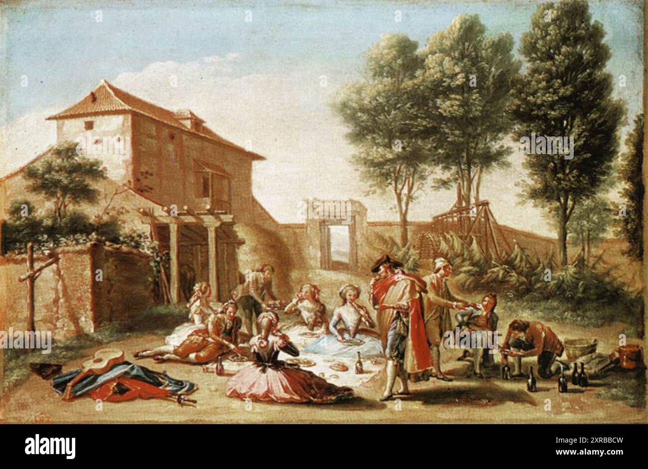 The Country Picnic painting by Francisco Bayeu y Subías Stock Photo - Alamy