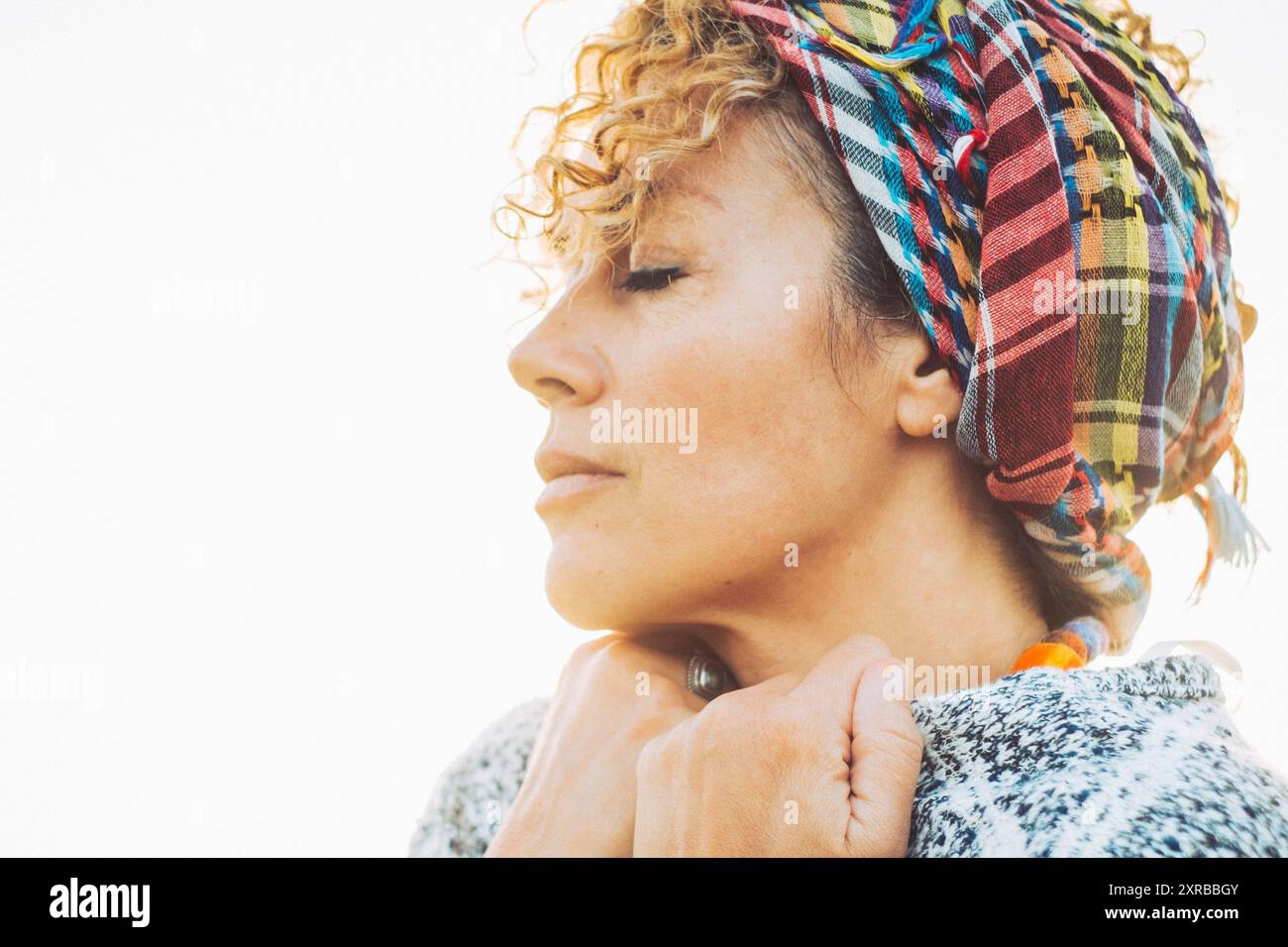 Beautiful dreamy girl closing hi-res stock photography and images - Alamy