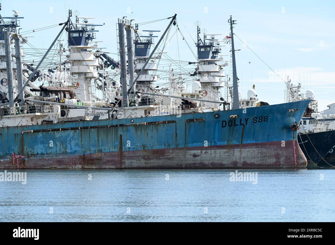 PAPUA NEW GUINEA, Madang, Alexishafen, Tuna fishing vessel of RD ...
