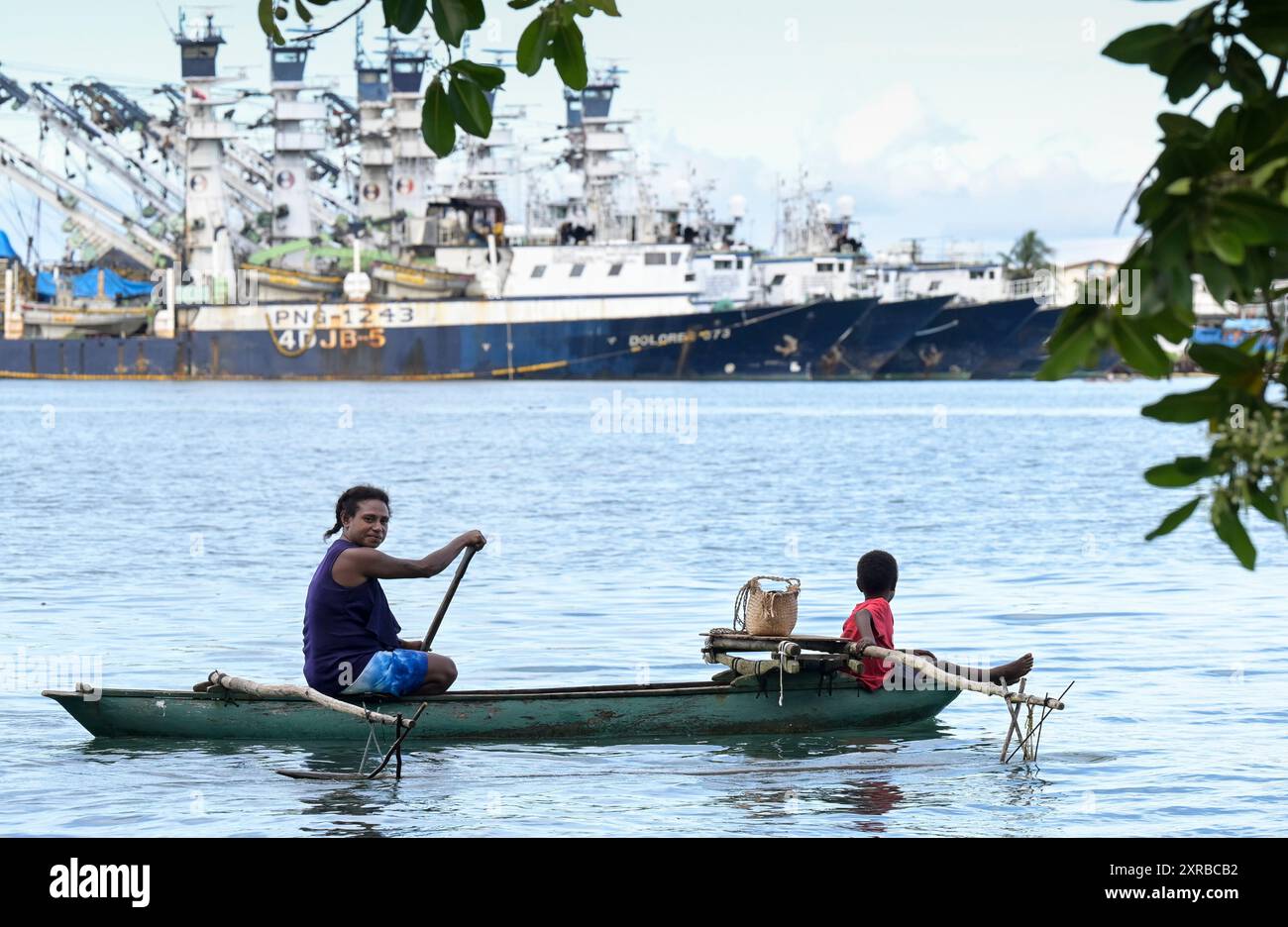 PAPUA NEW GUINEA, Madang, Alexishafen, Tuna fishing vessel of RD ...