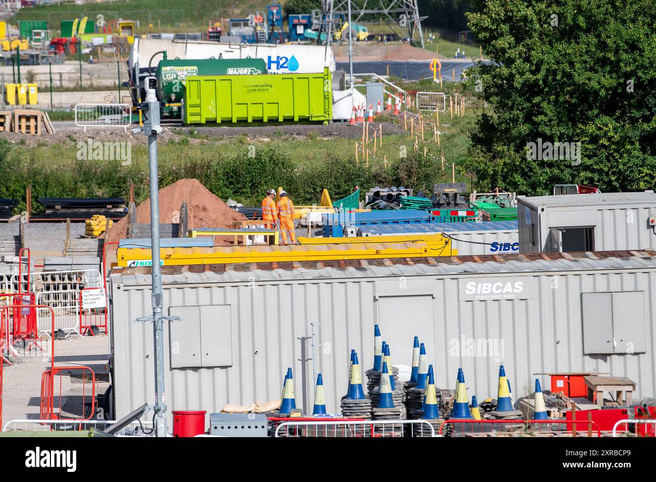 Wendover, UK. 8th August, 2024. HS2 construction work on the HS2 ...