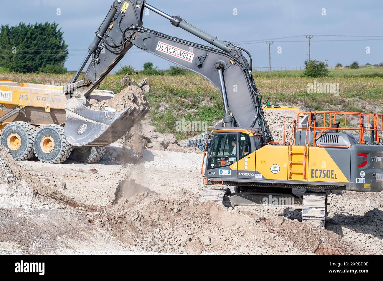 Wendover, UK. 8th August, 2024. HS2 construction work on the HS2 ...