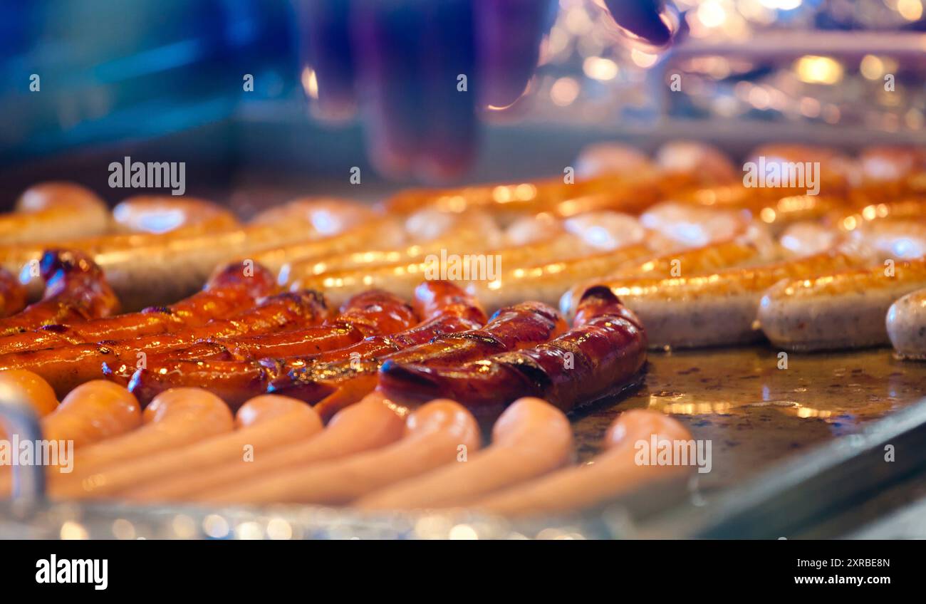 German sausages on the barbecue grill, Munich, Germany Stock Photo - Alamy