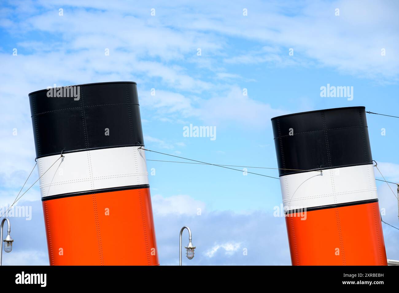 Waverley Paddle Steamer funnels, Scotland, UK, Europe Stock Photo - Alamy