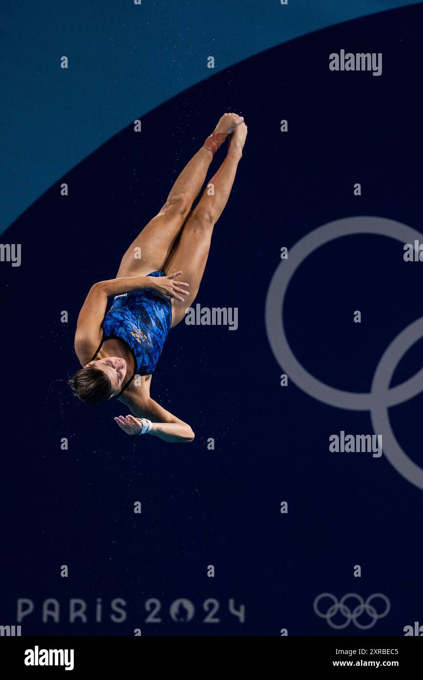 Emilia Nilsson Garip of, Sweden. , . competes in the women's diving 3 ...