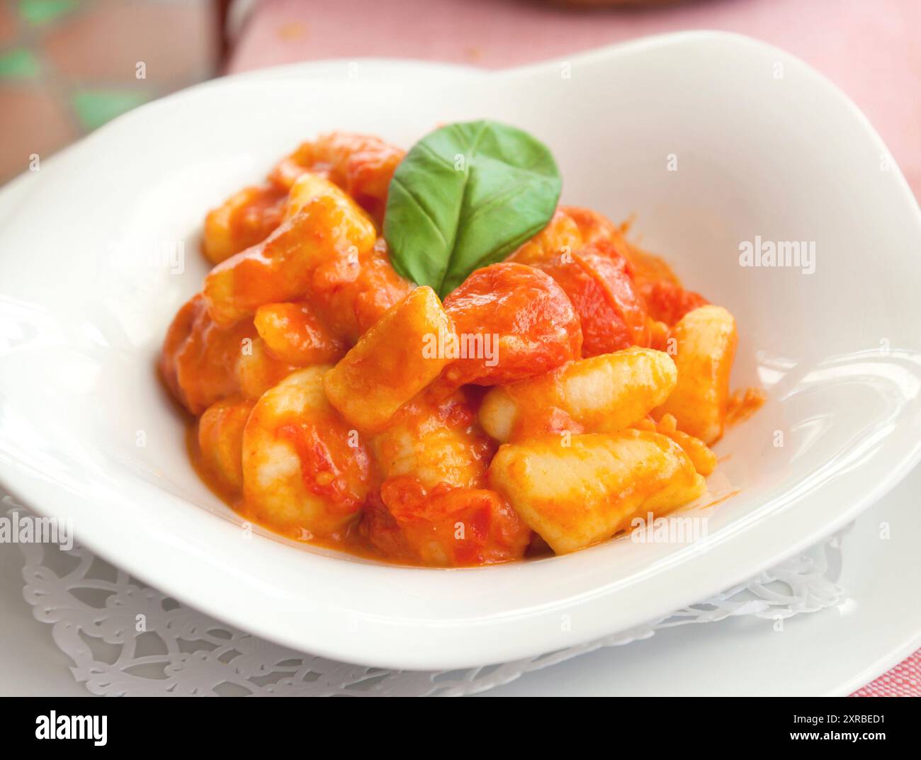 Homemade gnocchi, italian potato pasta, sorrentina recipe Stock Photo ...