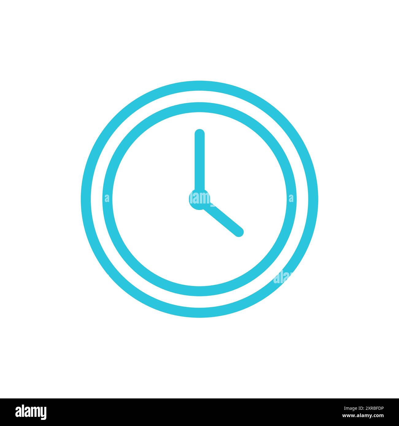 Time icon. Isolated on white background. From blue icon set Stock ...