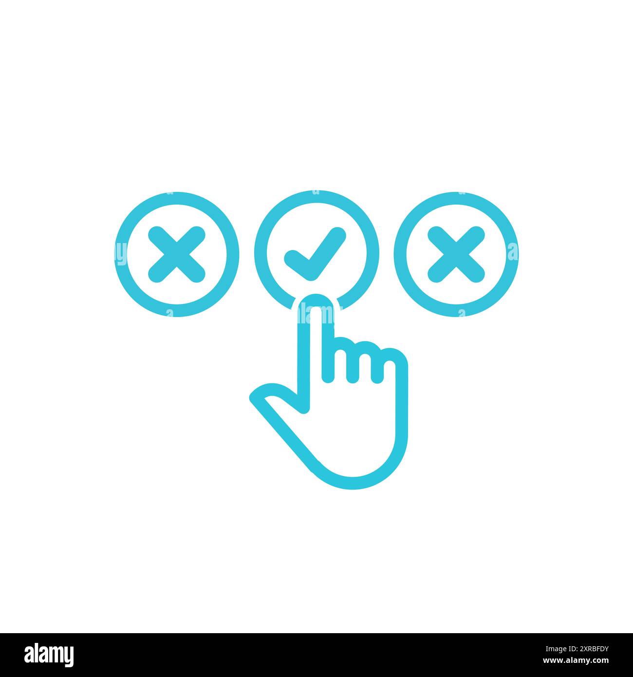 Right choice icon, Isolated on white background, From blue icon set ...