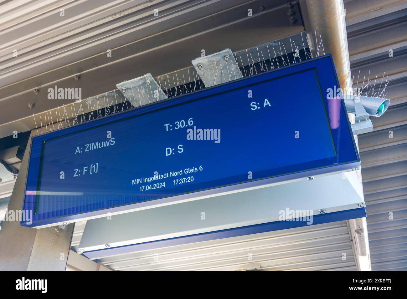 Ingolstadt, defect train destination indicator of DB in Upper Bavaria ...