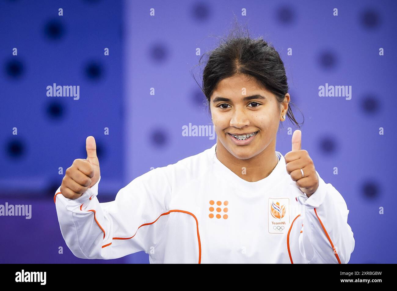 PARIS - India Sardjoe in action against Azumi of Japan during the ...