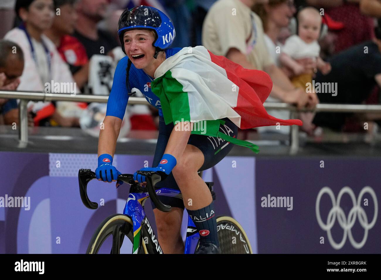 Italy's Chiara Consonni celebrates winning the gold medal in the women ...