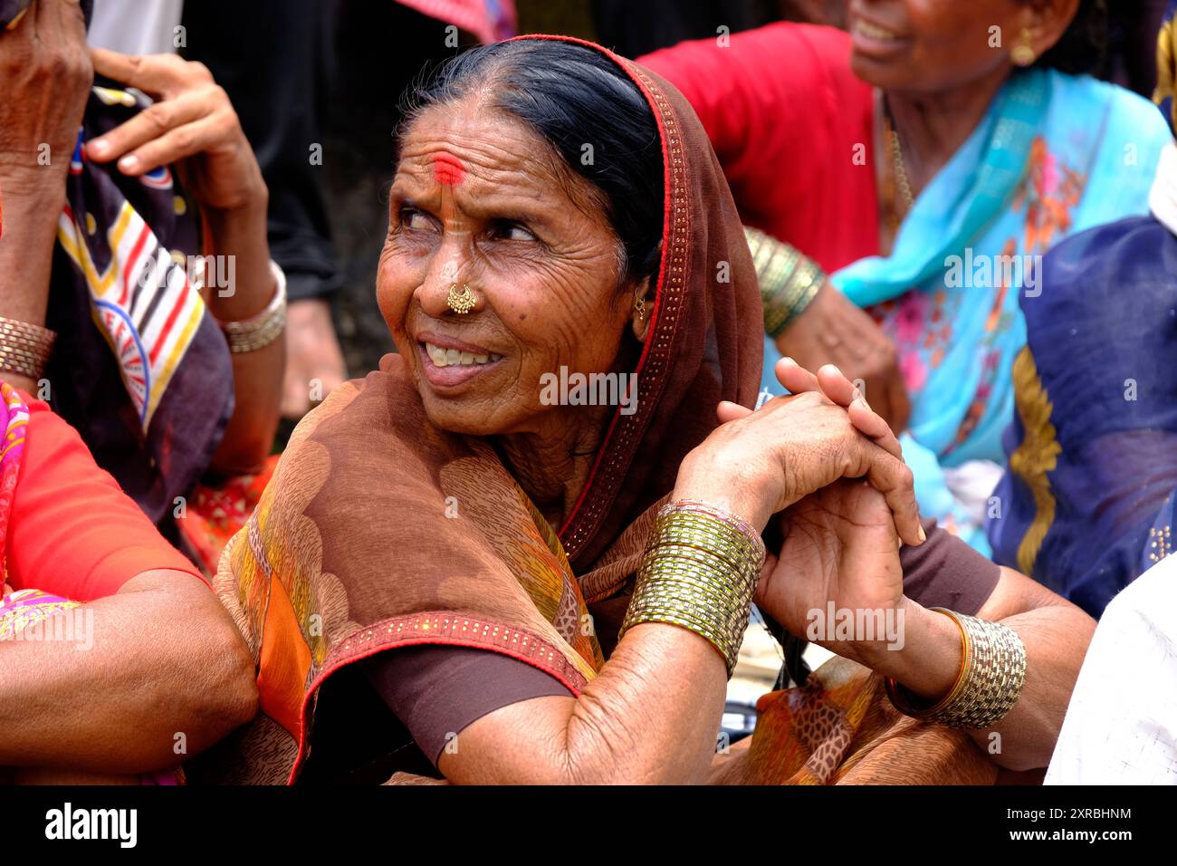 Pune, India 02 July 2024, cheerful Pilgrims at Palkhi, During ...