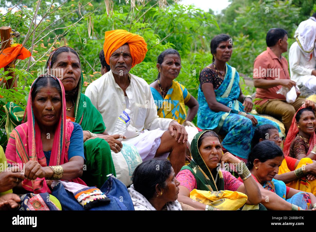 Pune, India 02 July 2024, cheerful Pilgrims at Palkhi, During ...