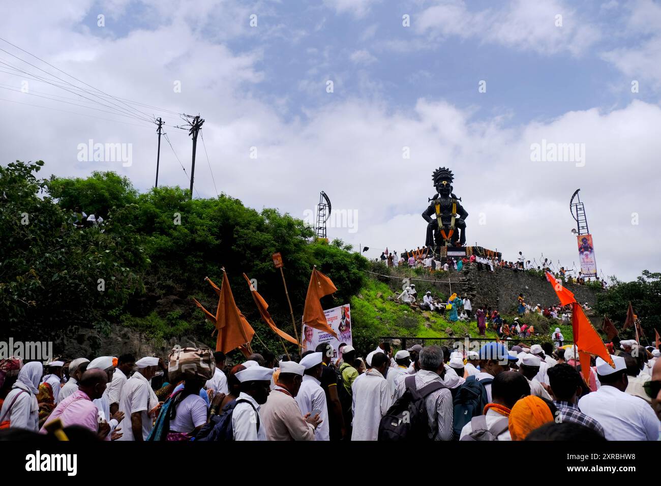 Pune, India 02 July 2024, cheerful Pilgrims at Palkhi, During ...