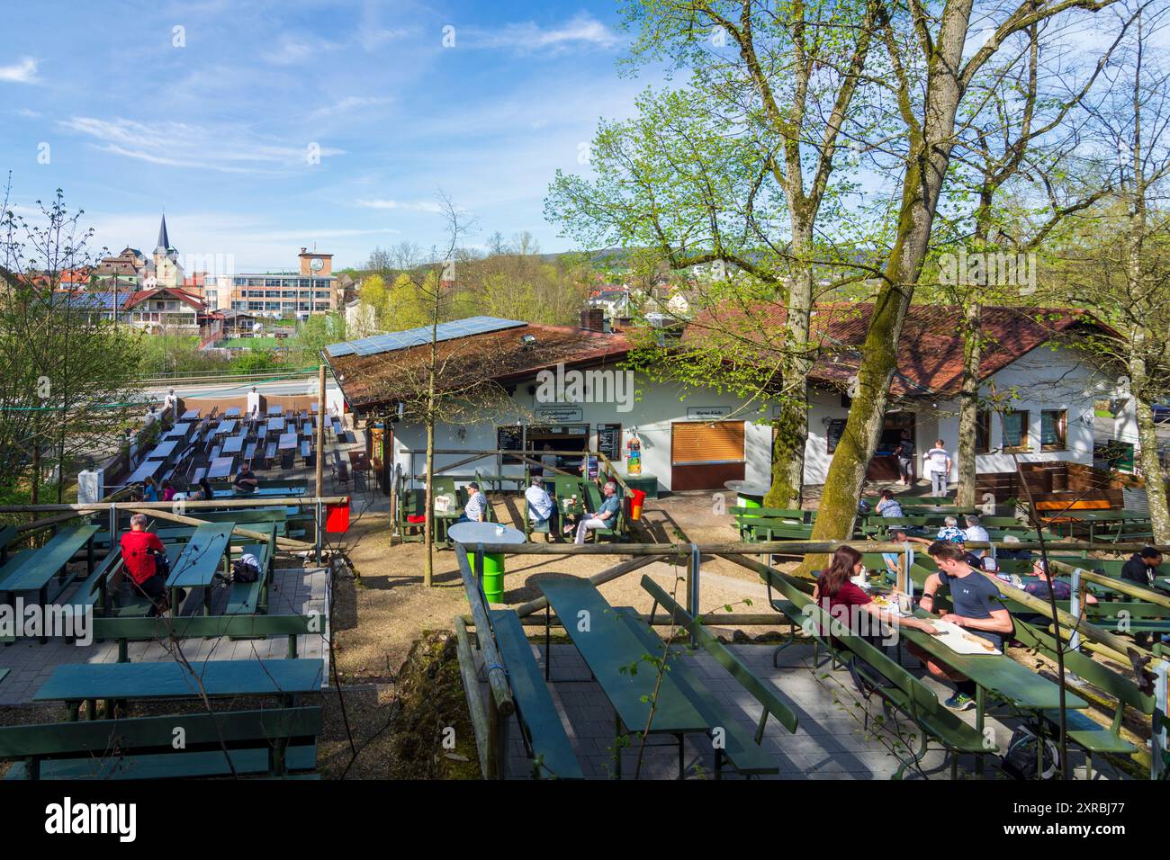 Buttenheim, restaurant and beer garden of brewery Löwenbräu Buttenheim ...
