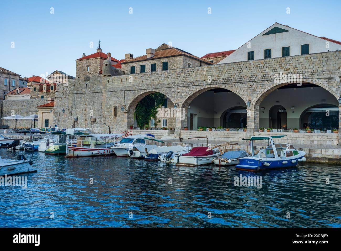 DUBROVNIK, CROATIA - JUNE 29, 2024: View of the Old Port of Dubrovnik ...