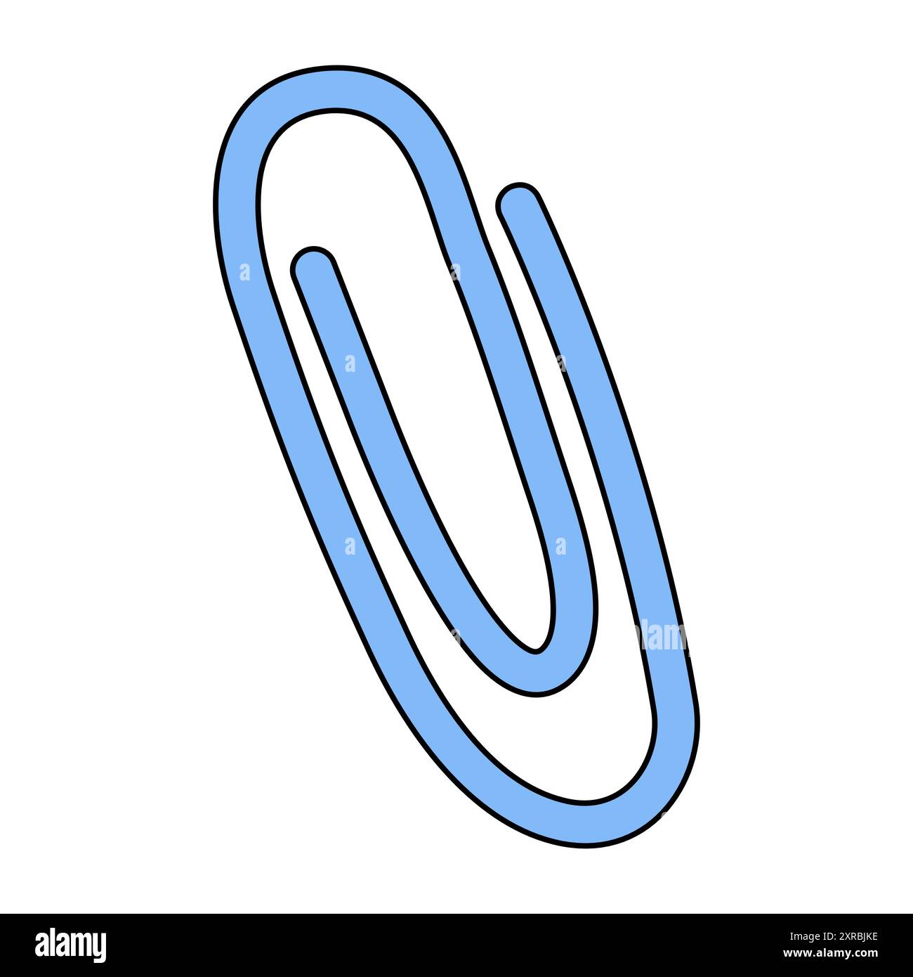 Blue paperclip icon on white background, vector illustration Stock ...
