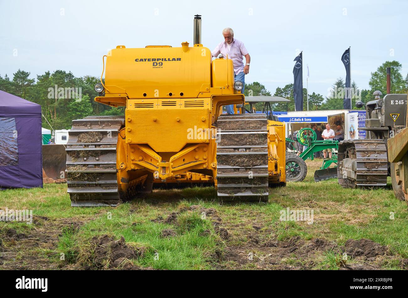 Large D9 Caterpillar bulldozer at the Cromford Steam Rally, Derbyshire ...