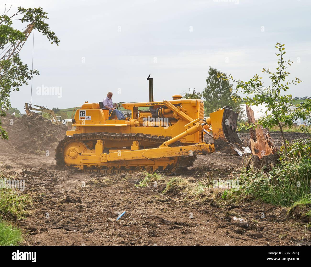 Large D9 Caterpillar bulldozer at the Cromford Steam Rally, Derbyshire ...
