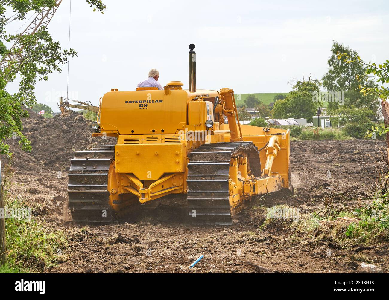 Large D9 Caterpillar bulldozer at the Cromford Steam Rally, Derbyshire ...