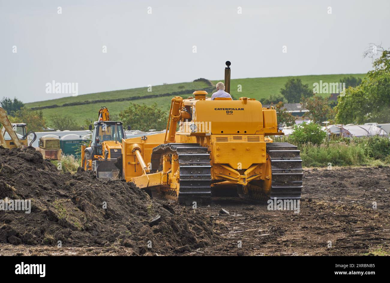 Large D9 Caterpillar bulldozer at the Cromford Steam Rally, Derbyshire ...