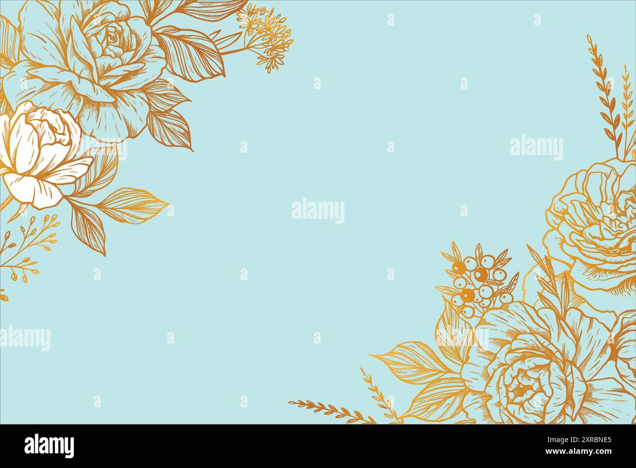engraving hand drawn floral background Stock Vector Image & Art - Alamy