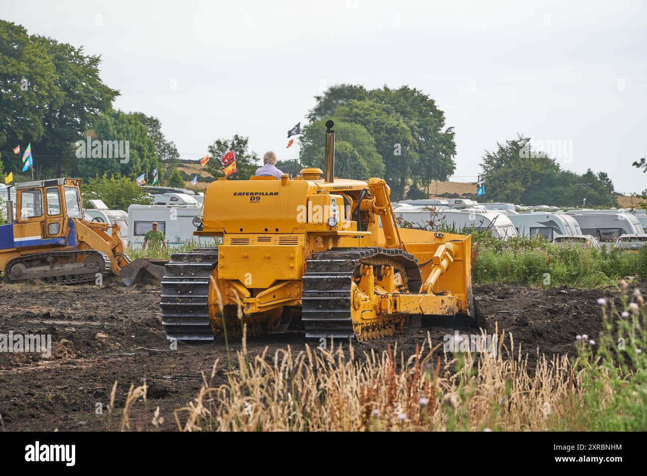 Large D9 Caterpillar bulldozer at the Cromford Steam Rally, Derbyshire ...