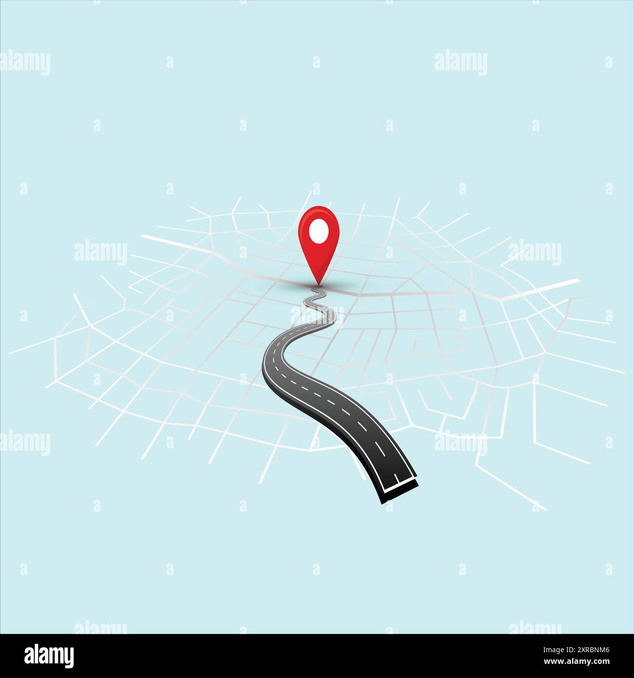 location travel road white background vector illustration Stock Vector ...