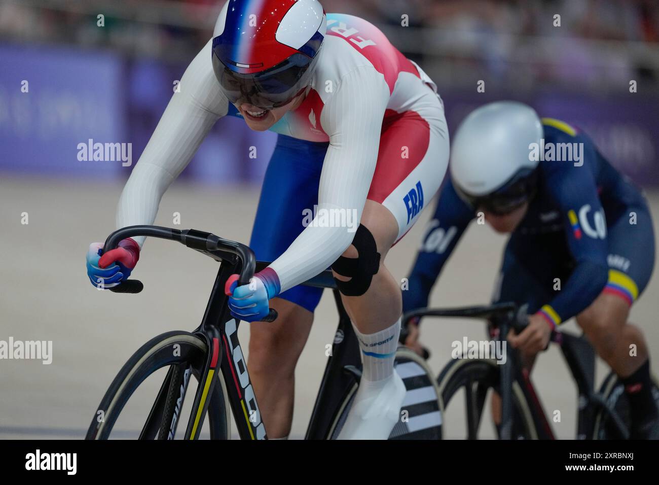 Mathilde Gros of France, left, and Martha Bayona Pineda of Colombia ...