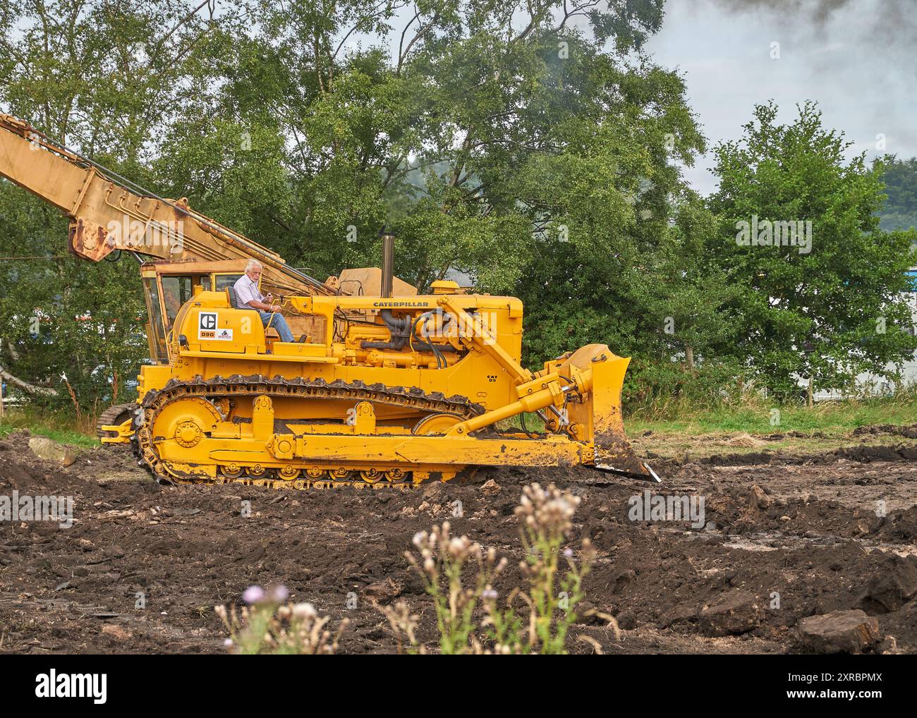 Large D9 Caterpillar bulldozer at the Cromford Steam Rally, Derbyshire ...
