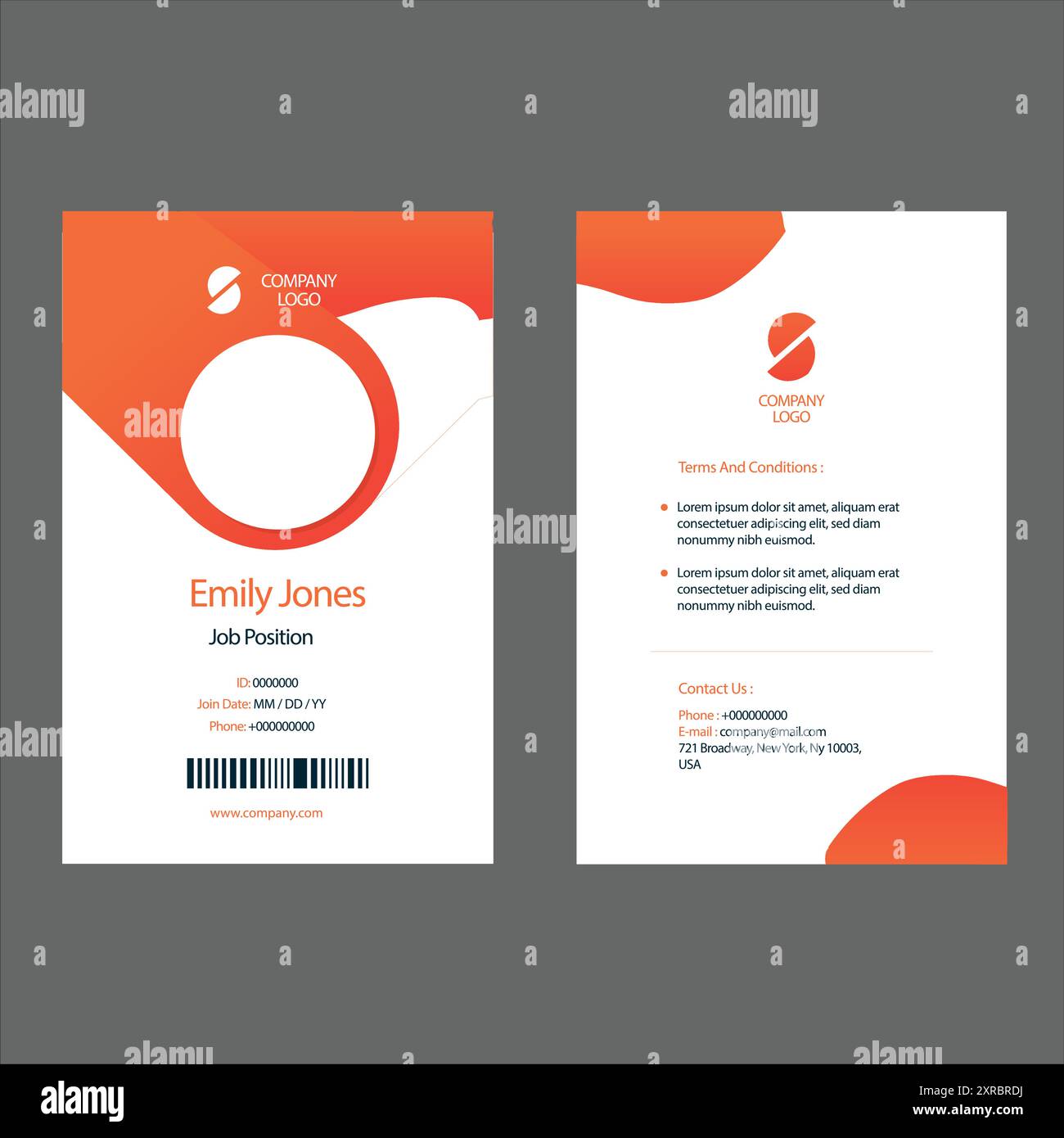 abstract id cards template with picture Stock Vector Image & Art - Alamy