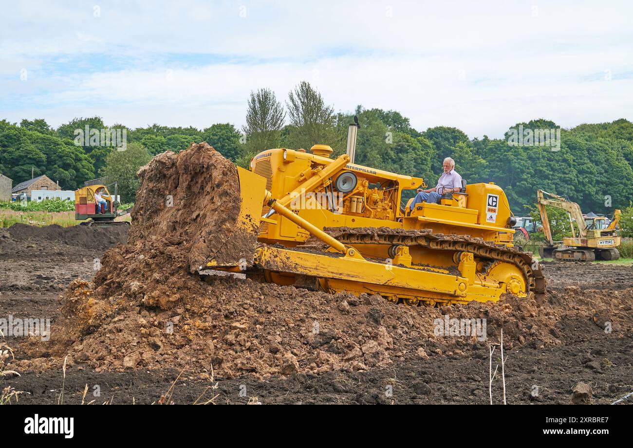 Large D9 Caterpillar bulldozer at the Cromford Steam Rally, Derbyshire ...