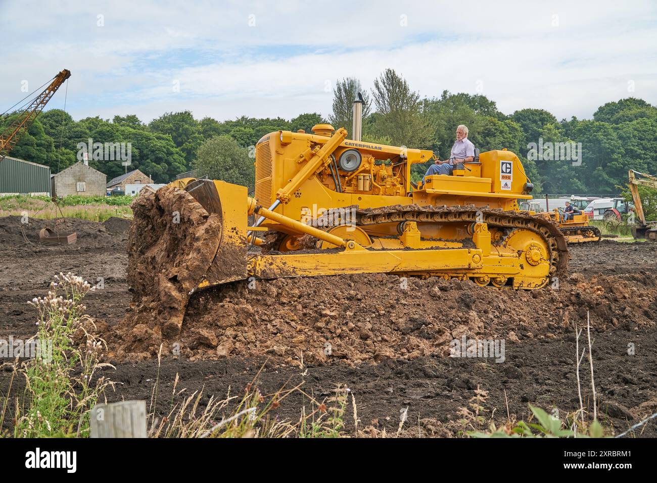Large D9 Caterpillar bulldozer at the Cromford Steam Rally, Derbyshire ...