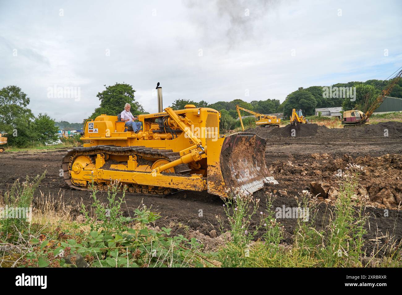 Large D9 Caterpillar bulldozer at the Cromford Steam Rally, Derbyshire ...