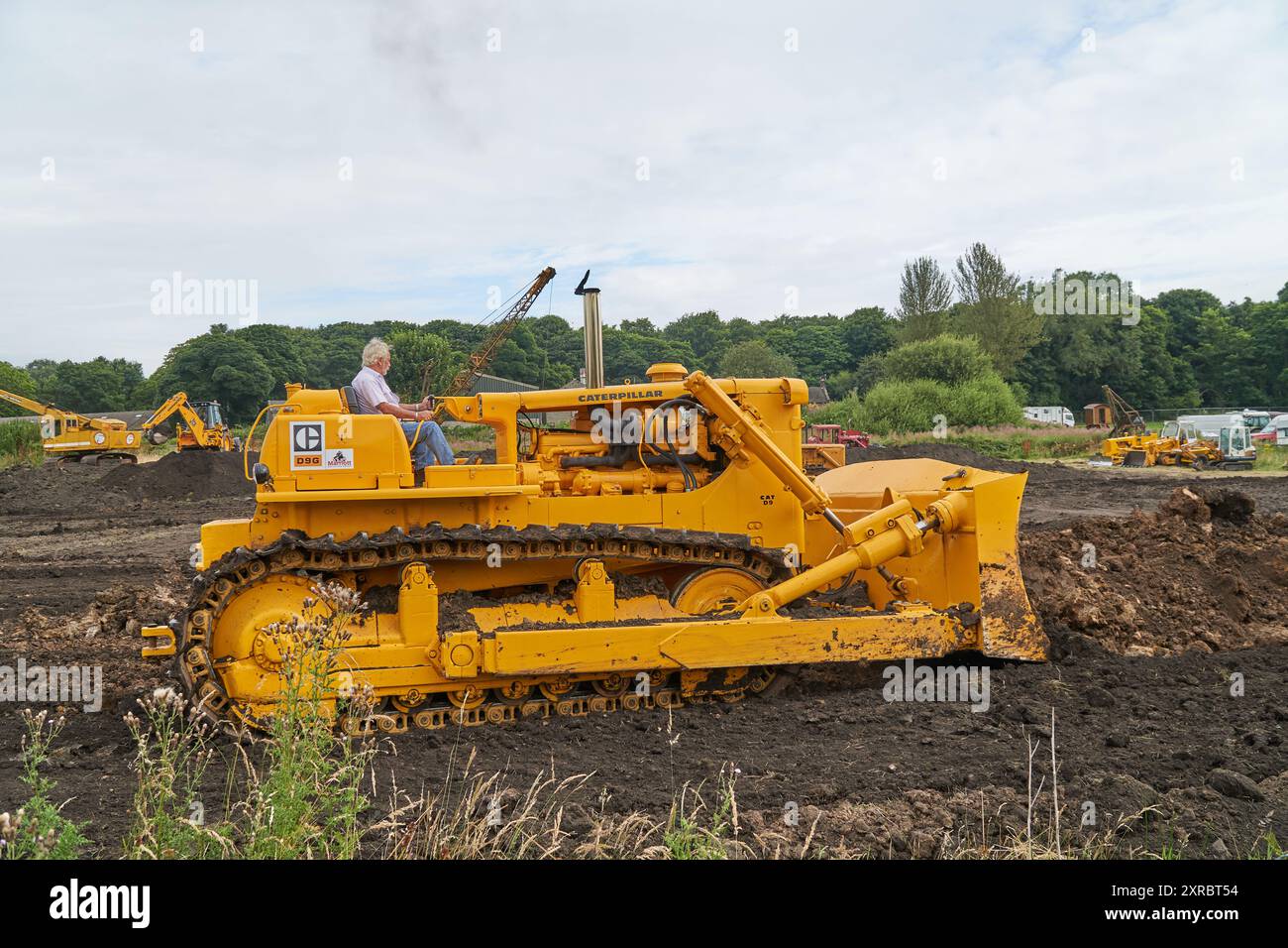 Large D9 Caterpillar bulldozer at the Cromford Steam Rally, Derbyshire ...