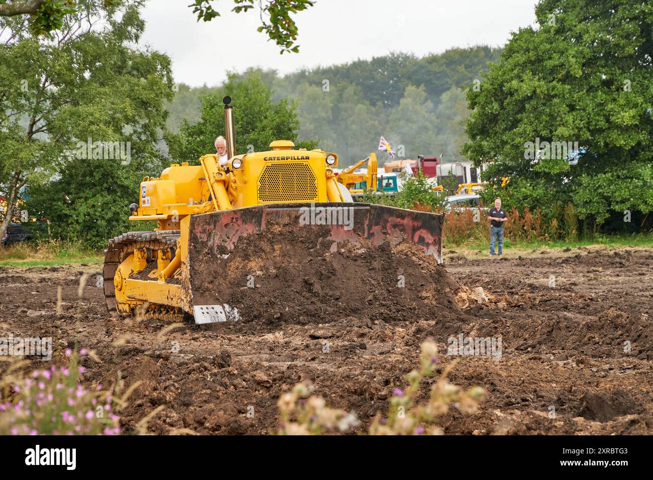 Large D9 Caterpillar bulldozer at the Cromford Steam Rally, Derbyshire ...