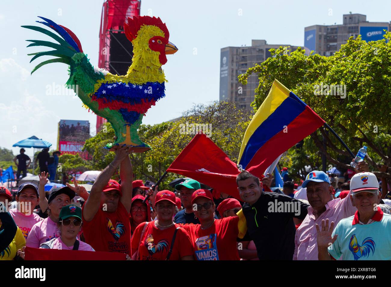 Maracaibo,25-07-2024. Supporters of president Nicolas Maduro gather at ...
