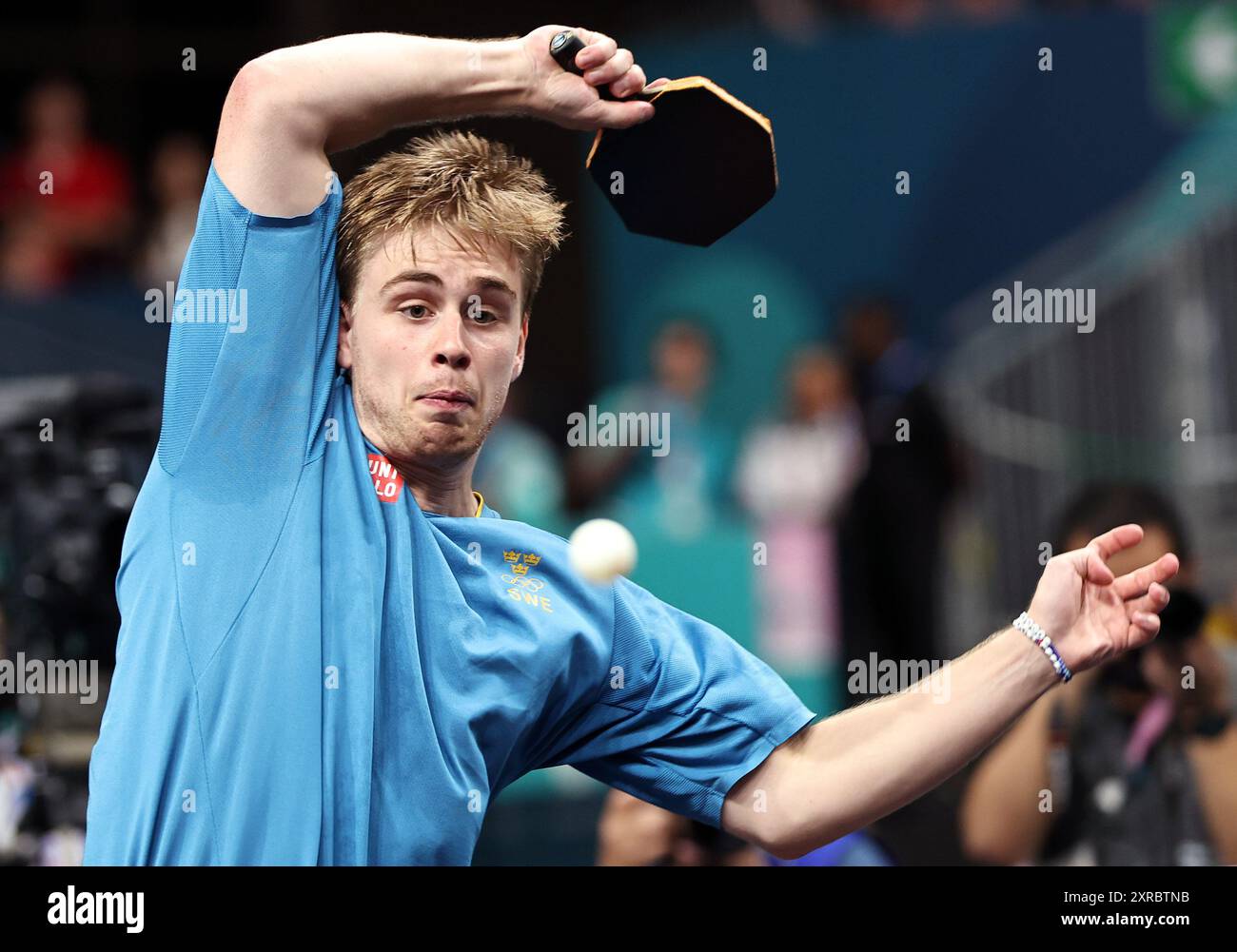 Paris, France. 9th Aug, 2024. Truls Moregard of Sweden competes during ...