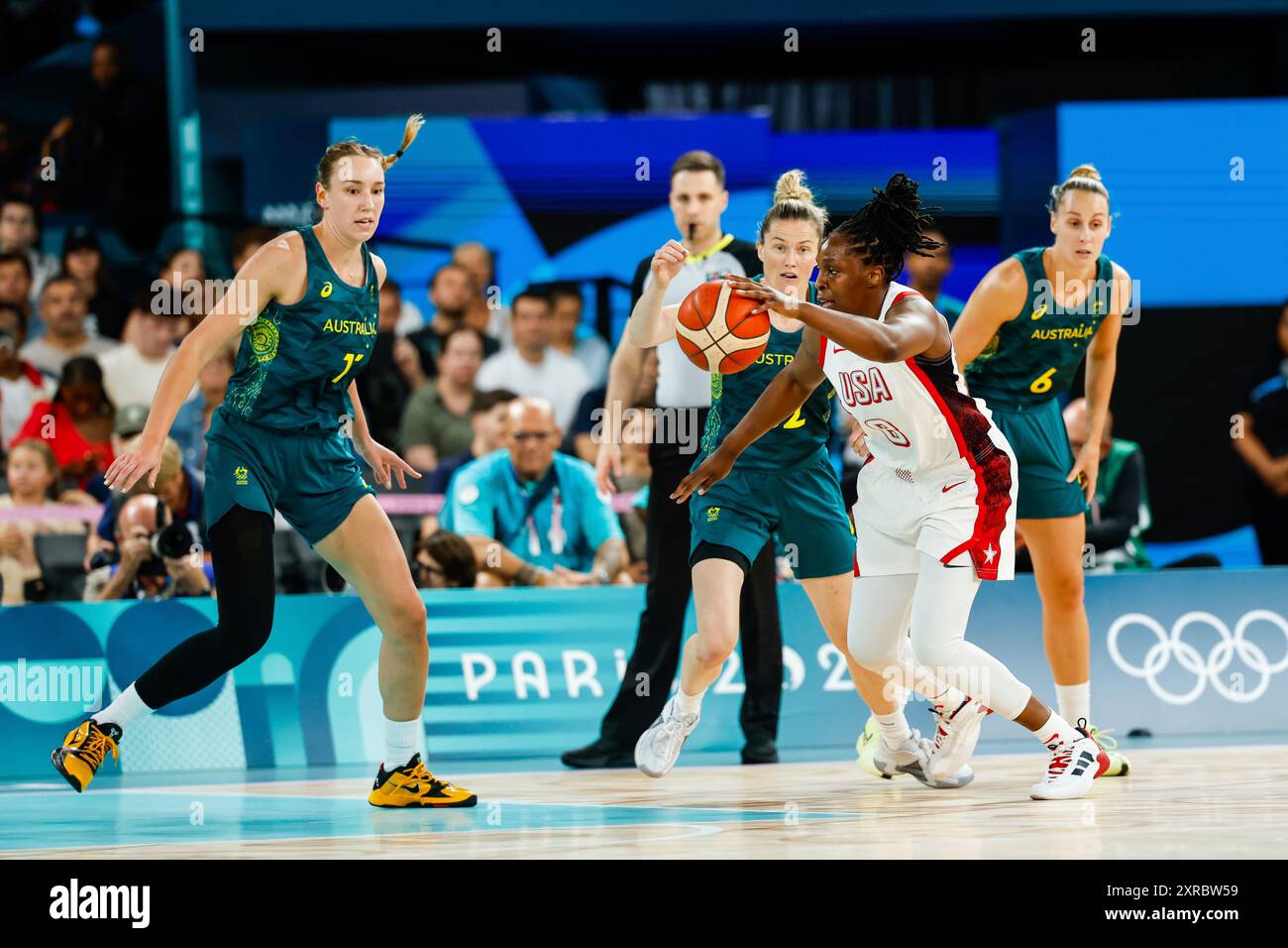 Alanna Smith of Australia and Chelsea Gray of Unites States in action ...