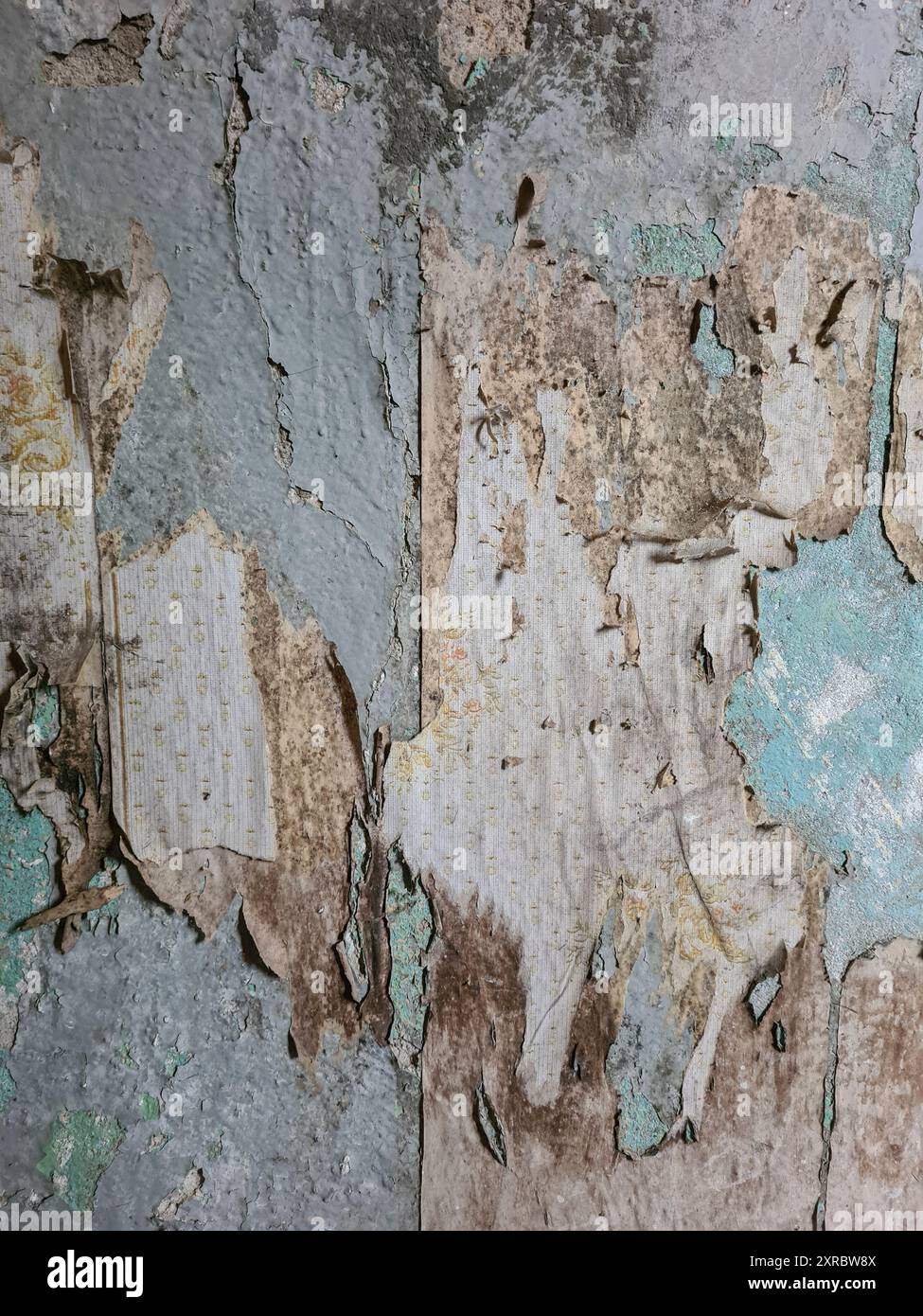 Part of a masonry wall, heavily weathered, patina, background image ...