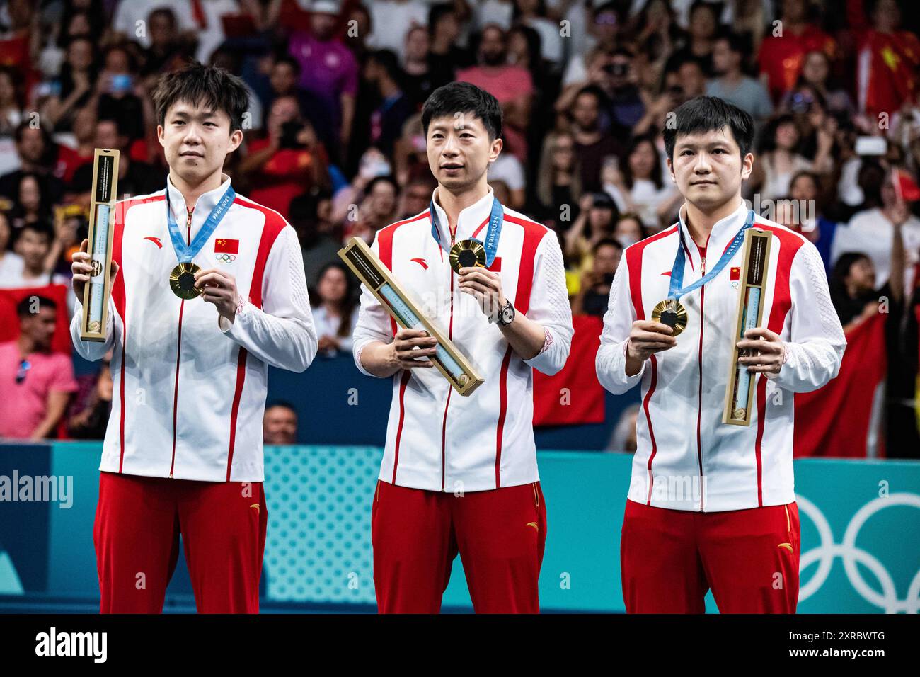 Paris, France. 09th Aug, 2024. China Gold medal, Table Tennis, Men's ...