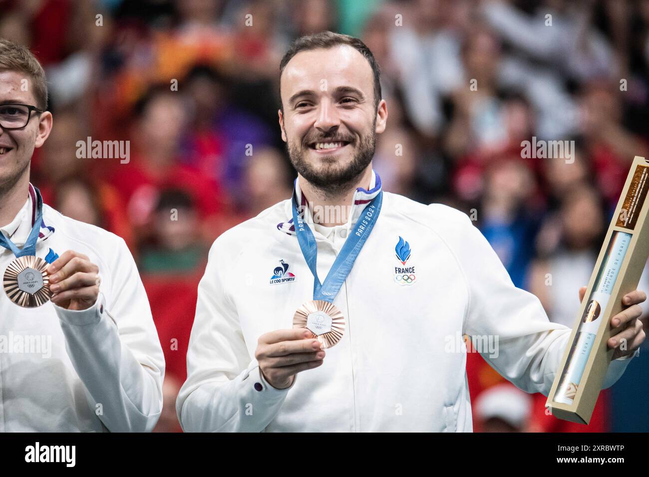 Simon Cauzy (FRA) Bronze medal, Table Tennis, Men's Team during the ...