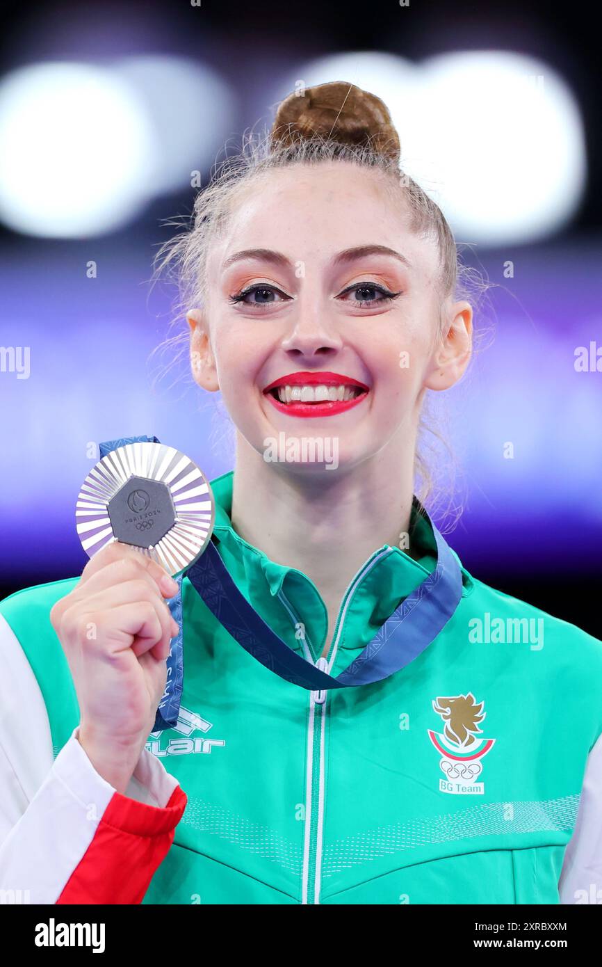 Paris, France. 9th Aug, 2024. Boryana Kaleyn (BUL) Rhythmic Gymnastics ...